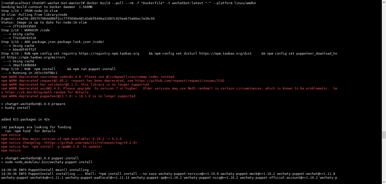 Build构建问题 · Issue #54 · AutumnWhj/ChatGPT-wechat-bot · GitHub