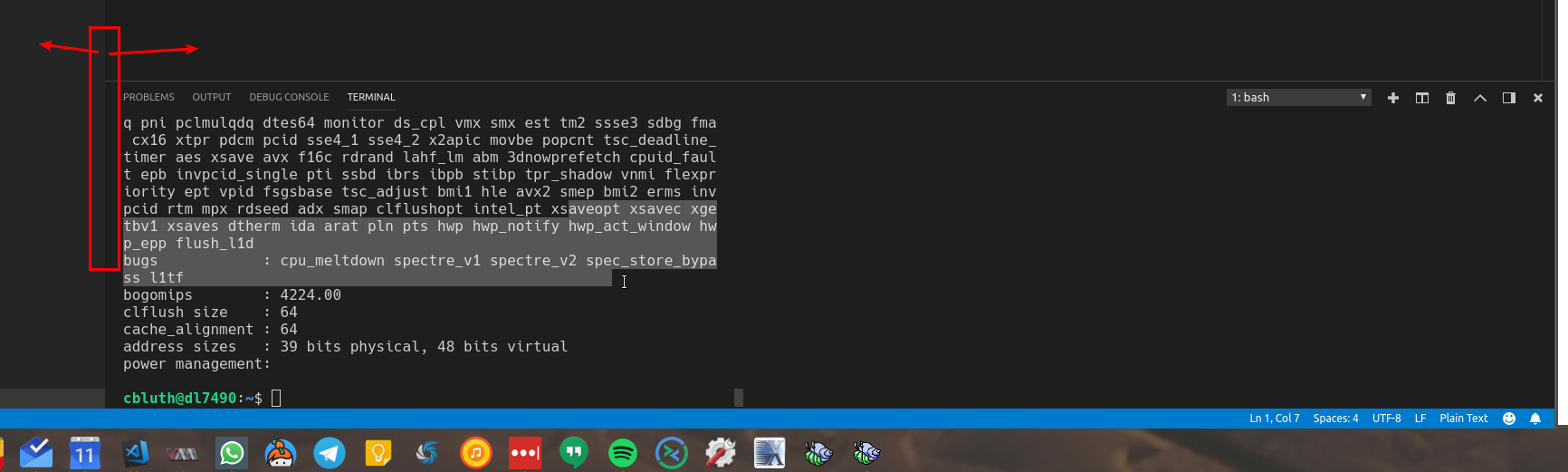 Integrated Terminal Pane changes shape · Issue #62456 · microsoft ...