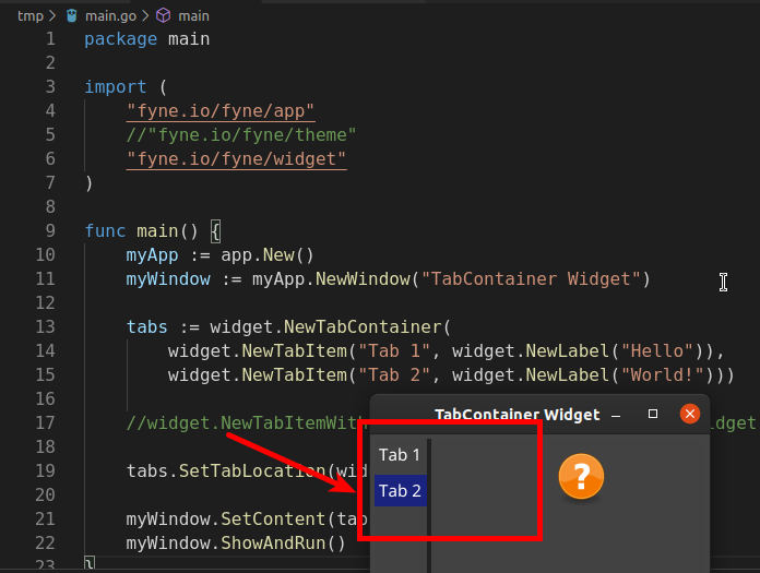 TabContainer doesnt show content of second tab · Issue #536 · fyne-io/fyne · GitHub