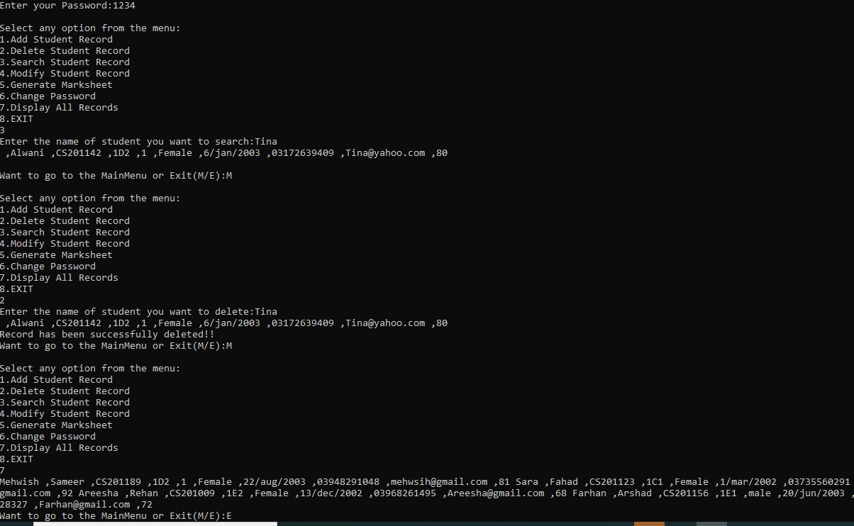 GitHub - MehwishSameer/Student-Management-System: The purpose of this ...