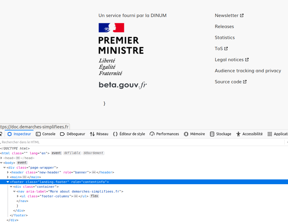 Etq Usager Je Ne Devrait Pas Voir Le Caractère En Pied De Page · Issue 7463 · Demarches