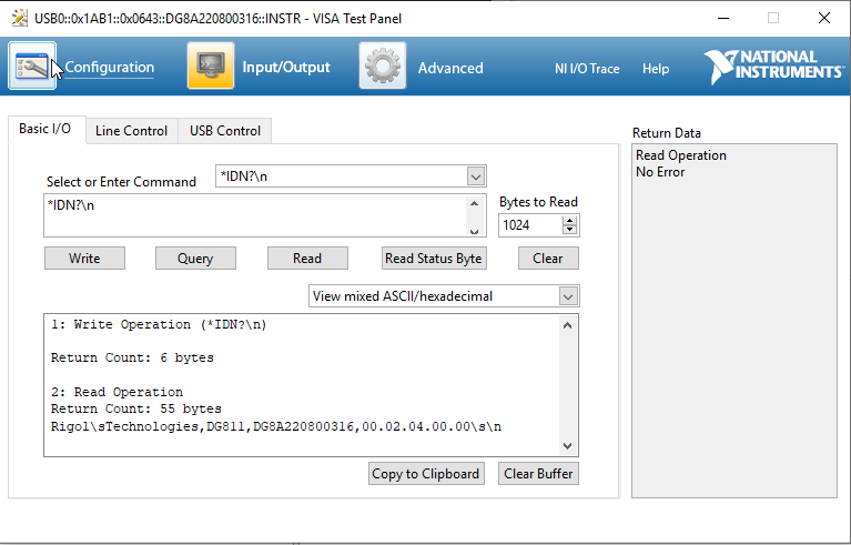 Update to use read and query commands to communicate with RIGOL DG811 ...