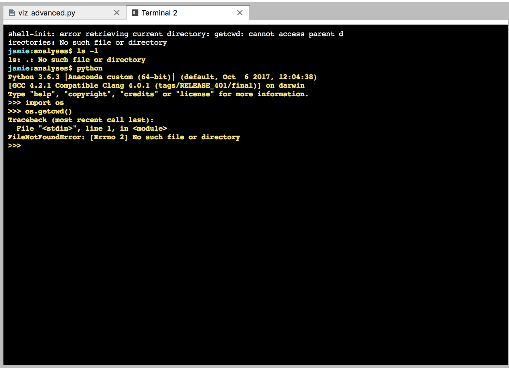 Upon Initialization JupyterLab Terminal Fails To Execute Standard 