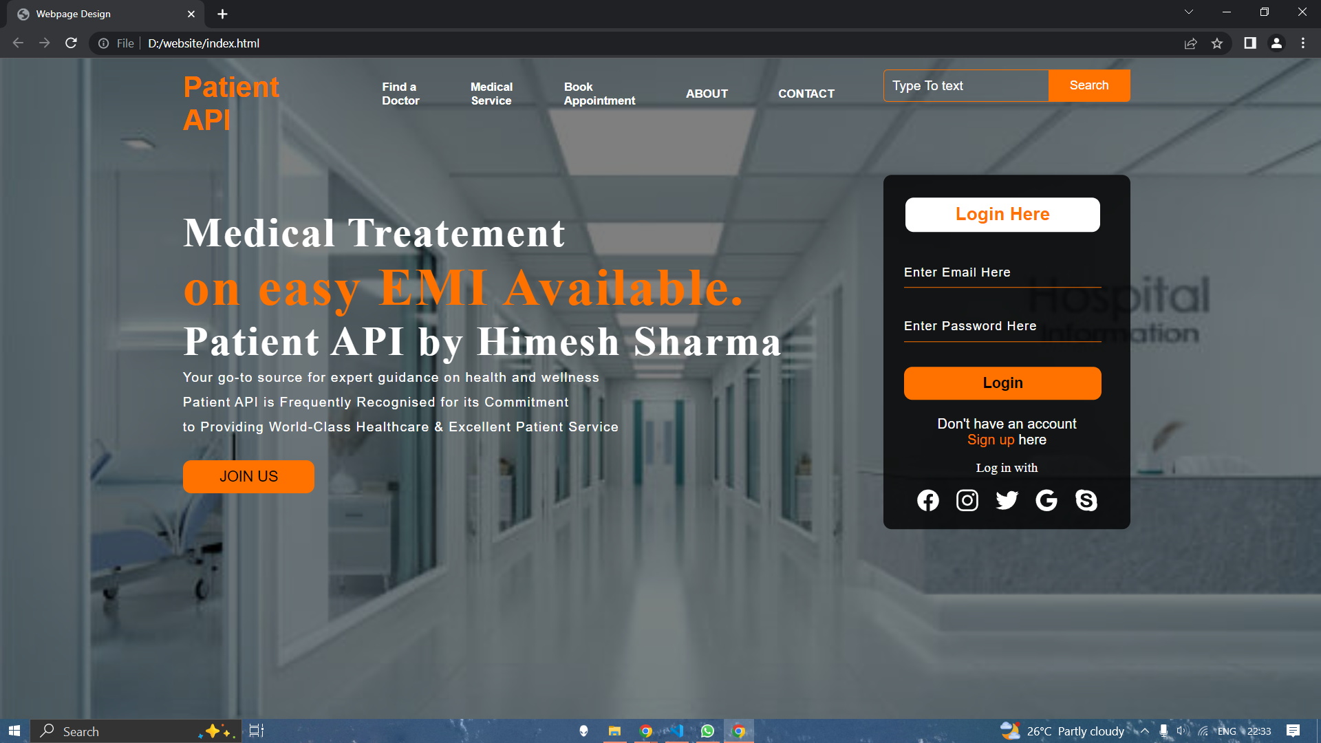 GitHub - TheQuestHS/WEB-UI-Forms: Web - UI website created for medical treatment