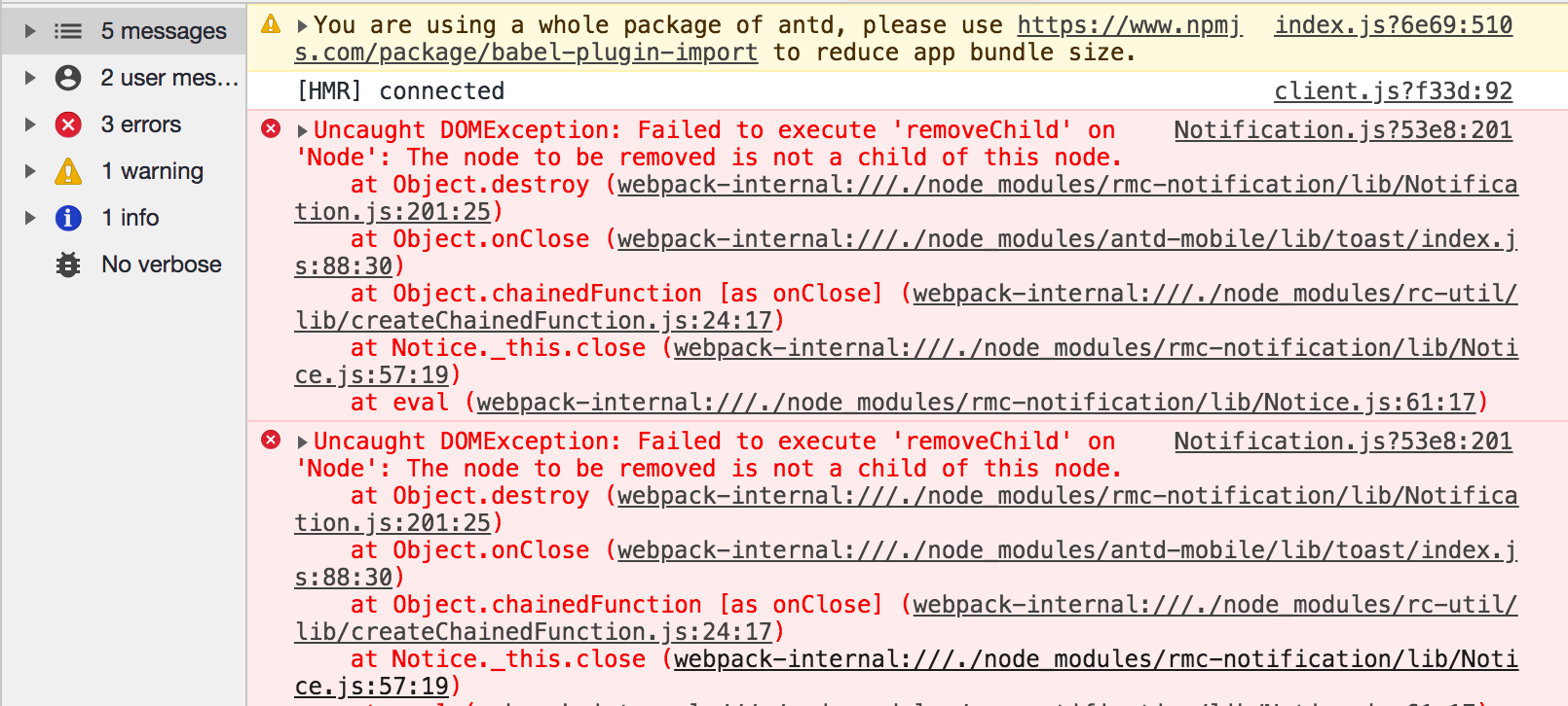 多个ajax同时请求 Toast hide第二次没用 一直loading · Issue #3073 · ant-design/ant ...