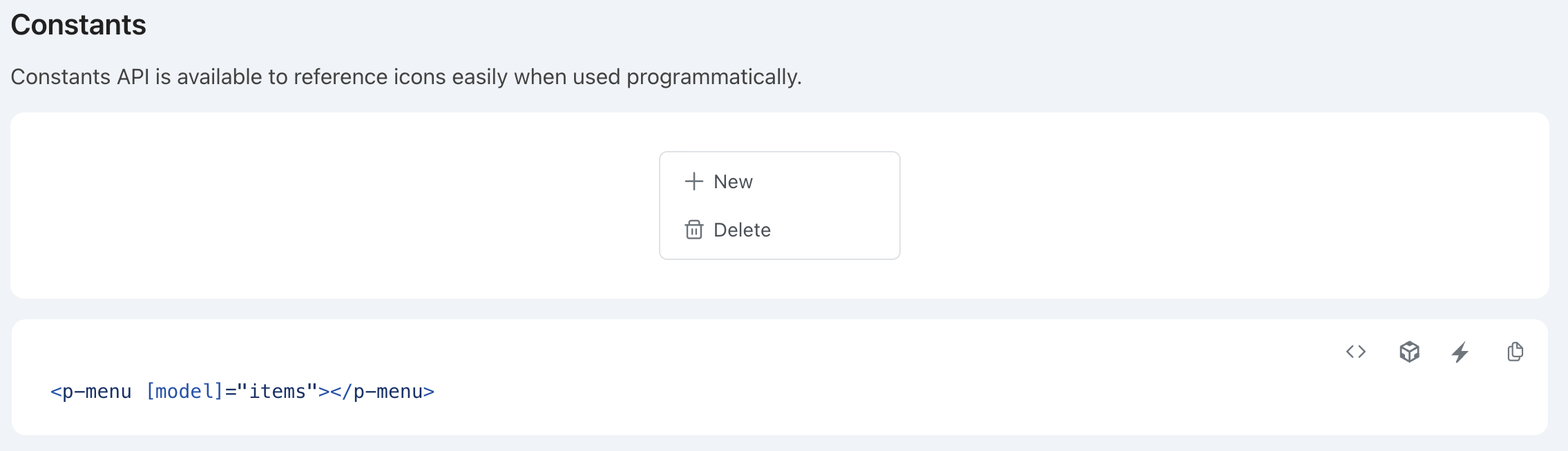Docs Missing Icon Constants Code Block · Issue 12785 · Primefaces Primeng · Github