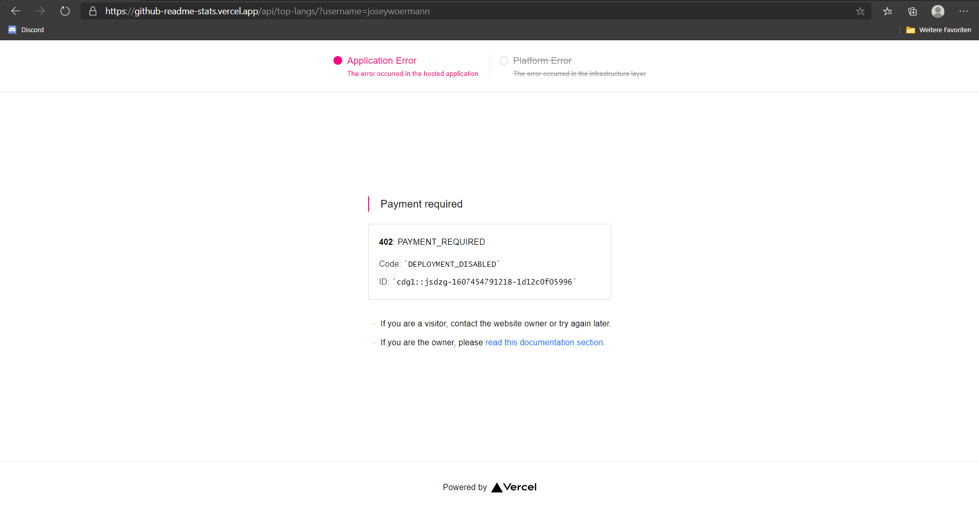 "402 Payment required" error / statistics-cards are not rendering · Issue #686 · anuraghazra ...
