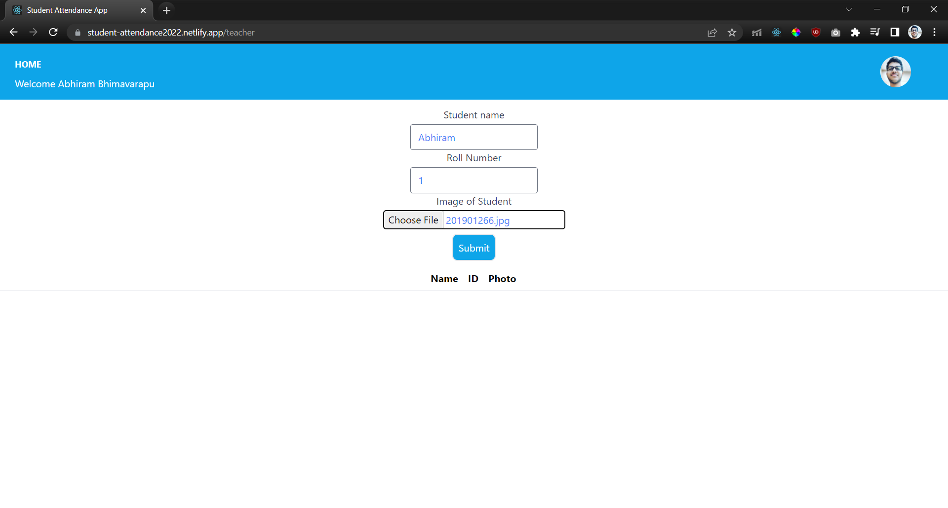GitHub - Abhirambvss/student-attendance-frontend-part: This is a ...
