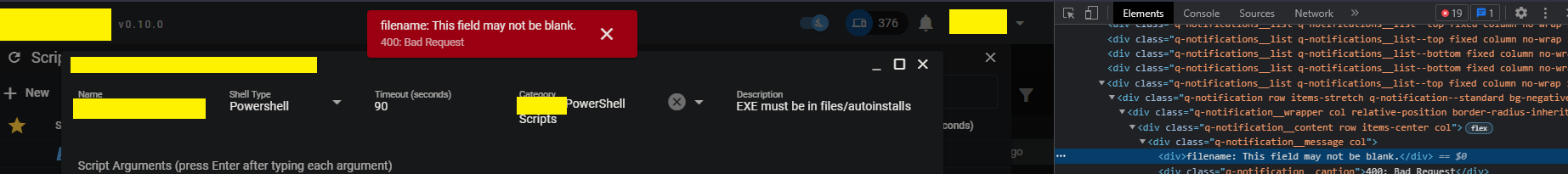 Saving Scripts Error · Issue #809 · amidaware/tacticalrmm · GitHub