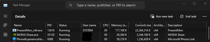 Memory Usage is too high · Issue #58 · GameTechDev/PresentMon · GitHub