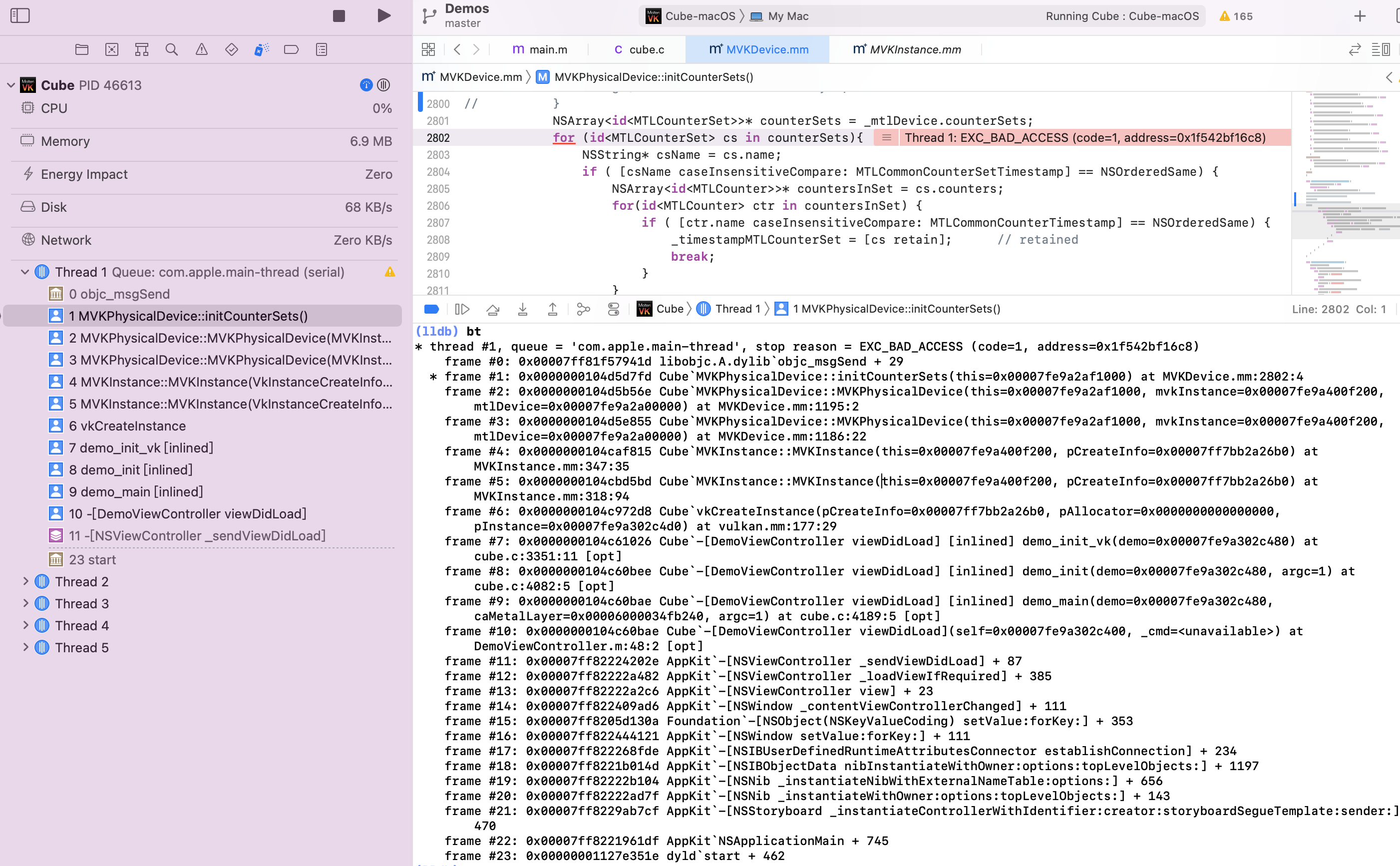 Couldn't create instance twice · Issue #1580 · KhronosGroup/MoltenVK · GitHub