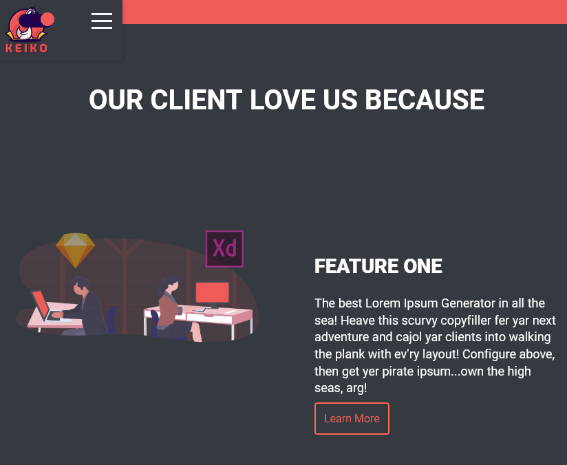 Navigation Bar overlap at a certain device width · Issue #680 · zero-to-mastery/Keiko-Corp · GitHub