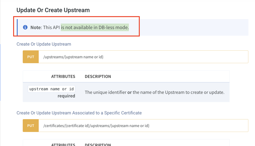 kong ingress controller call kong admin api PUT /upstreams/{upstream name or id} get http status ...