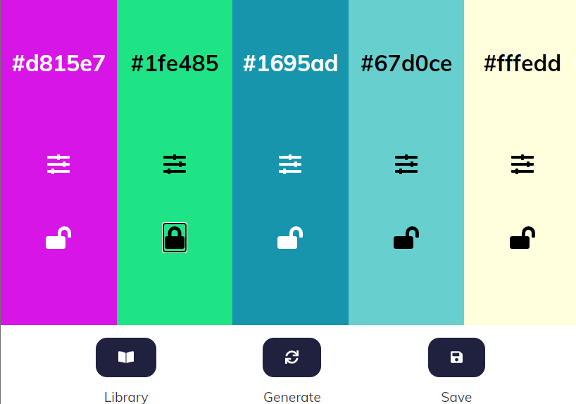 GitHub - jxleilani/color-palette: Generate 5 random colors as a palette ...