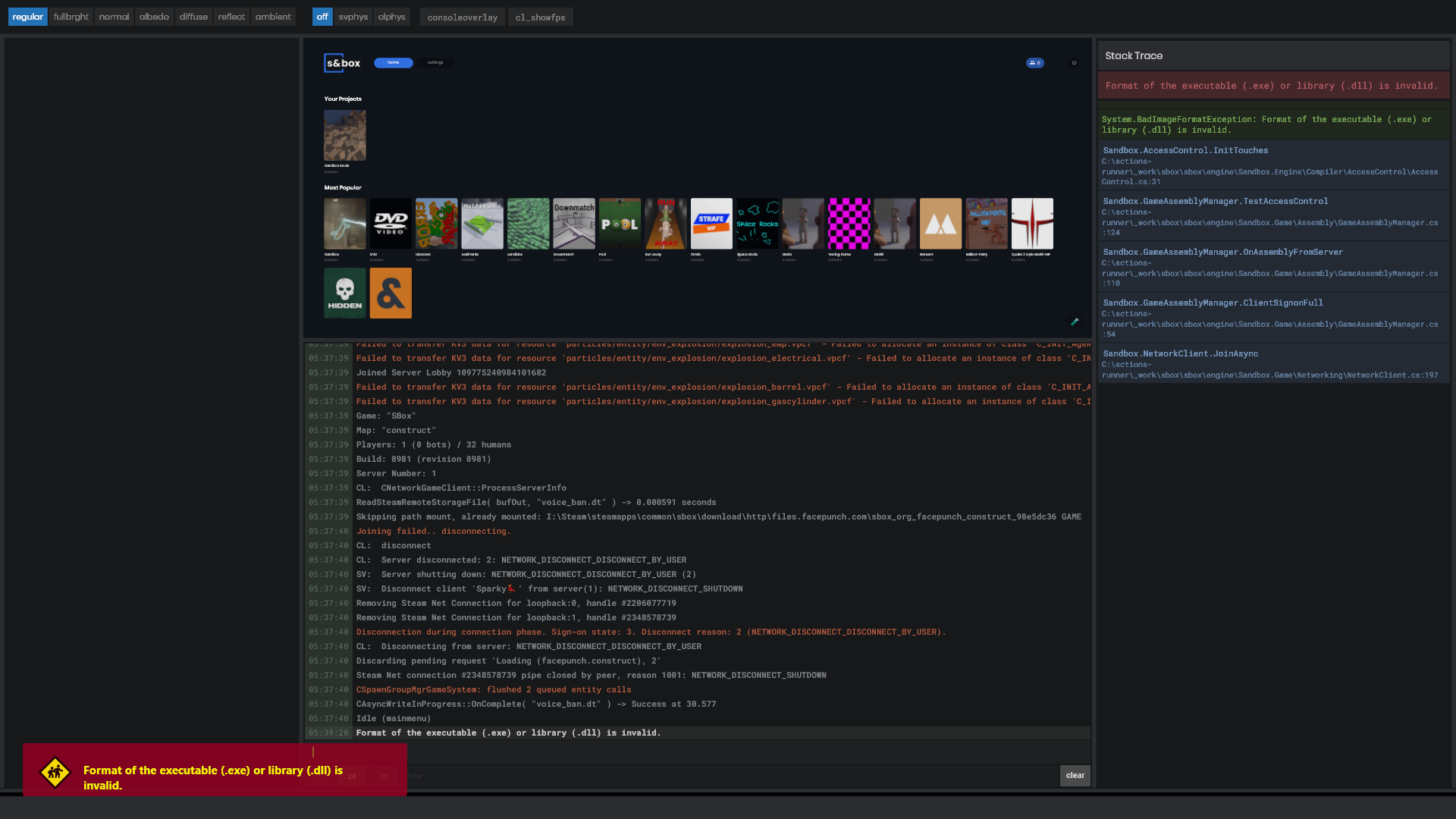 Failed to join game and, a little later, format of .exe/.dll is invalid · Issue #287 · Facepunch ...