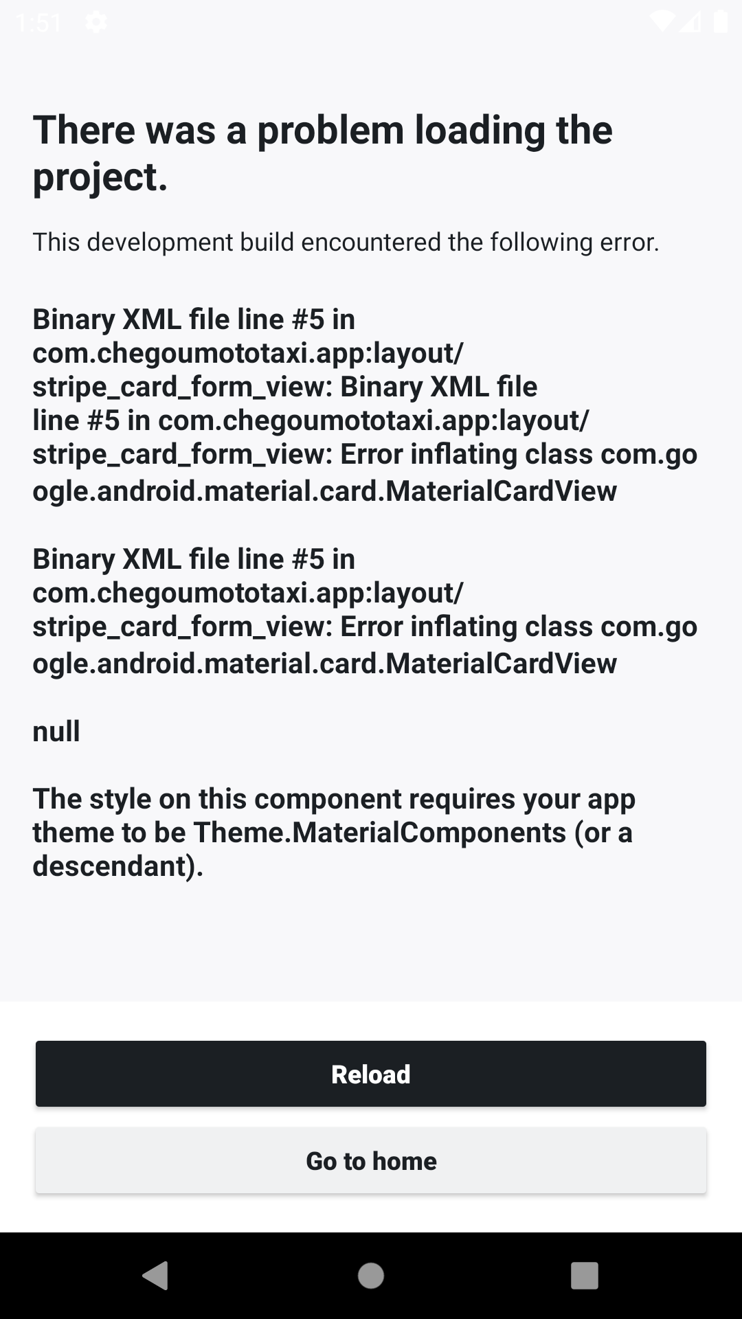 CardForm error inflanting class (Binary XML File) · Issue #1411 · stripe/stripe-react-native ...