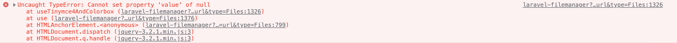 Can't select file TinyMCE (Cannot set property 'value' of null) - @tinymce/tinymce-vue (vue 3 ...