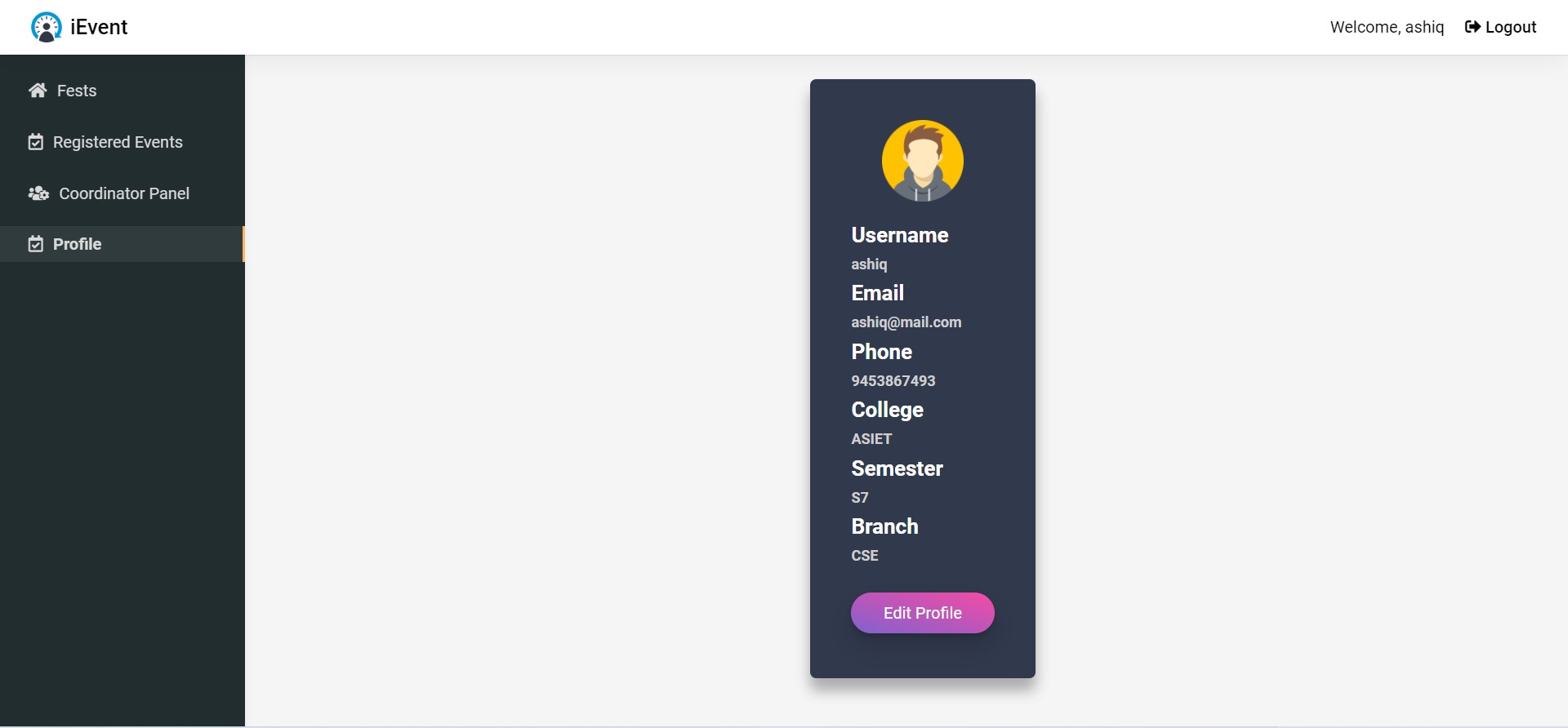 GitHub - ninjahurricane007/IEvent: College Event Portal using Django