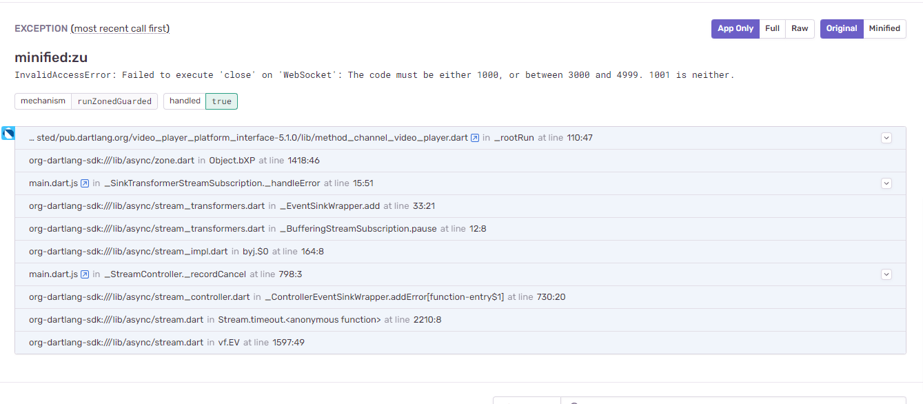 Invalidaccesserror Failed To Execute Close On Websocket The Code Must Be Either 1000 Or