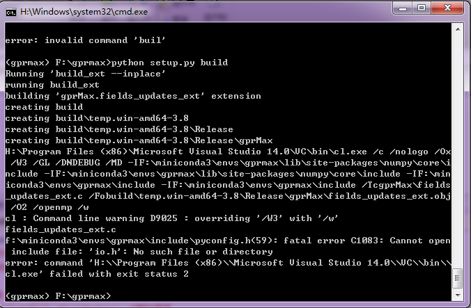 setup.py build error · Issue #263 · gprMax/gprMax · GitHub