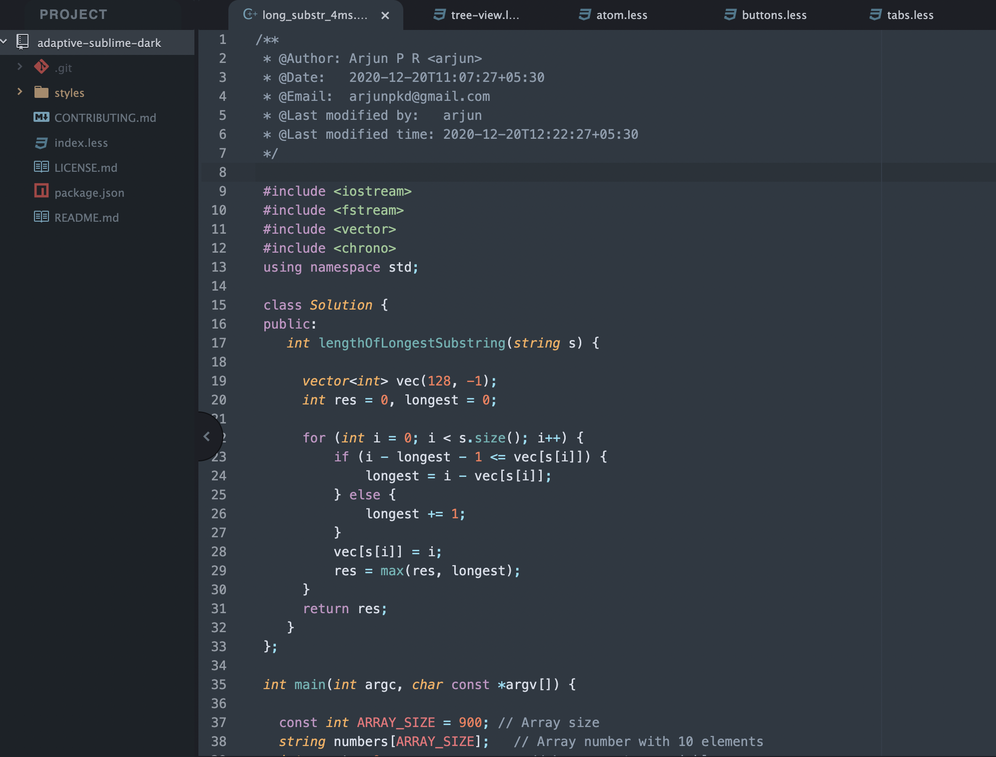 GitHub - arjunpkd/adaptive-mariana-syntax: A syntax theme similar to ...