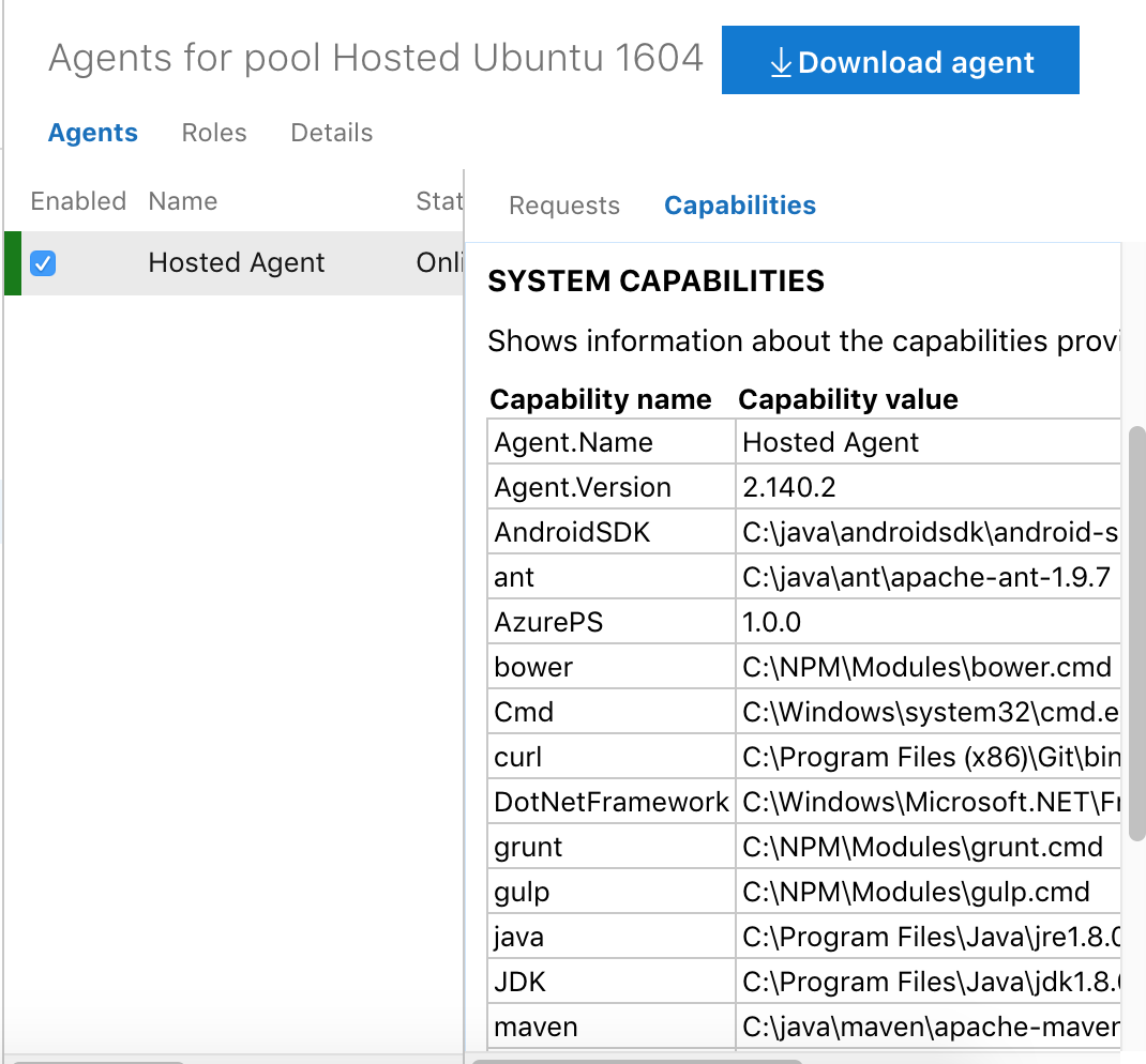 Hosted Ubuntu Agent Capability · Issue 1884 · Microsoft Azure Pipelines Agent · Github