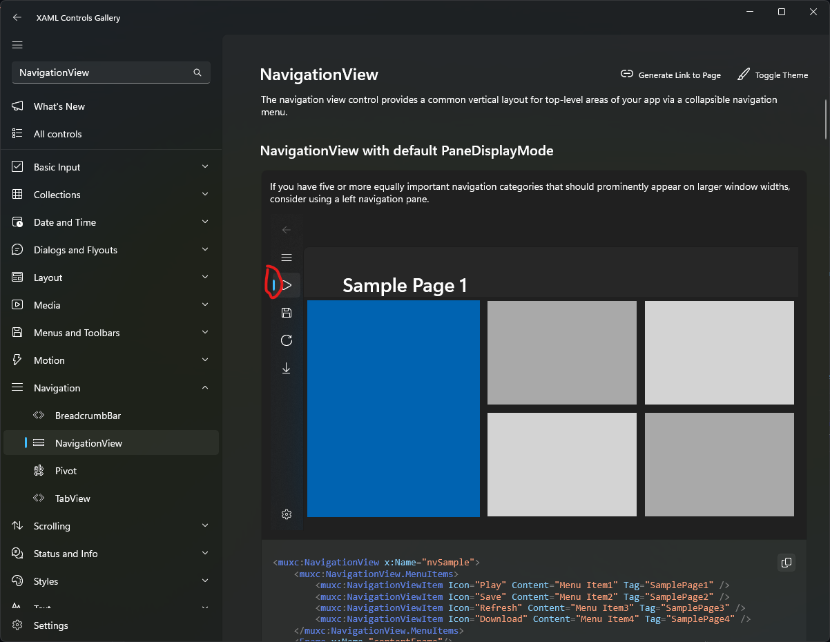 NavigationView currently selected indicator bar animation going below other NavigationViewIcons ...