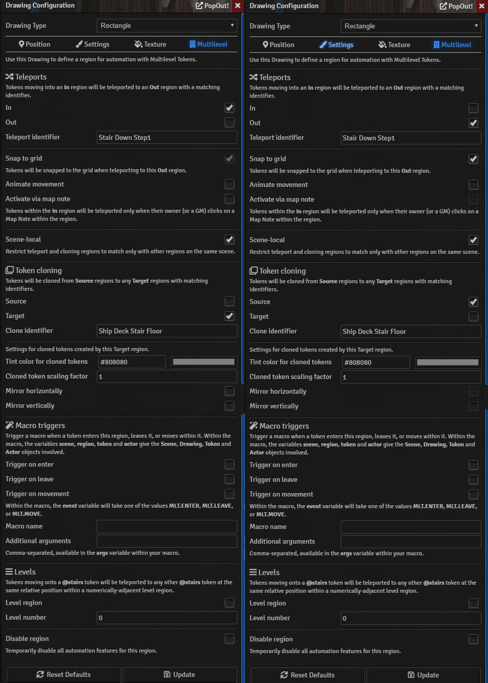 Having a Token Cloning Source Box next to a @stairs causes the stairs ...