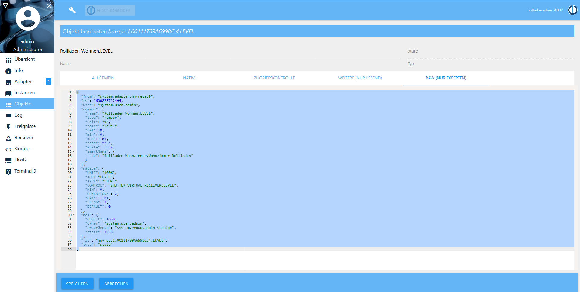 The Level is not correct in IoBroker, 100% is 101% 90%is 91% · Issue #283 · ioBroker/ioBroker.hm ...
