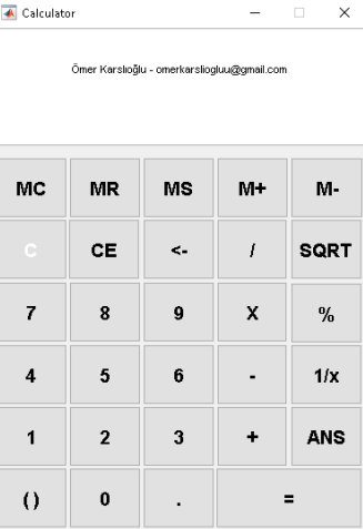 GitHub - omerkarslioglu/Calculator_In_MatlabGui: Calculator designing ...