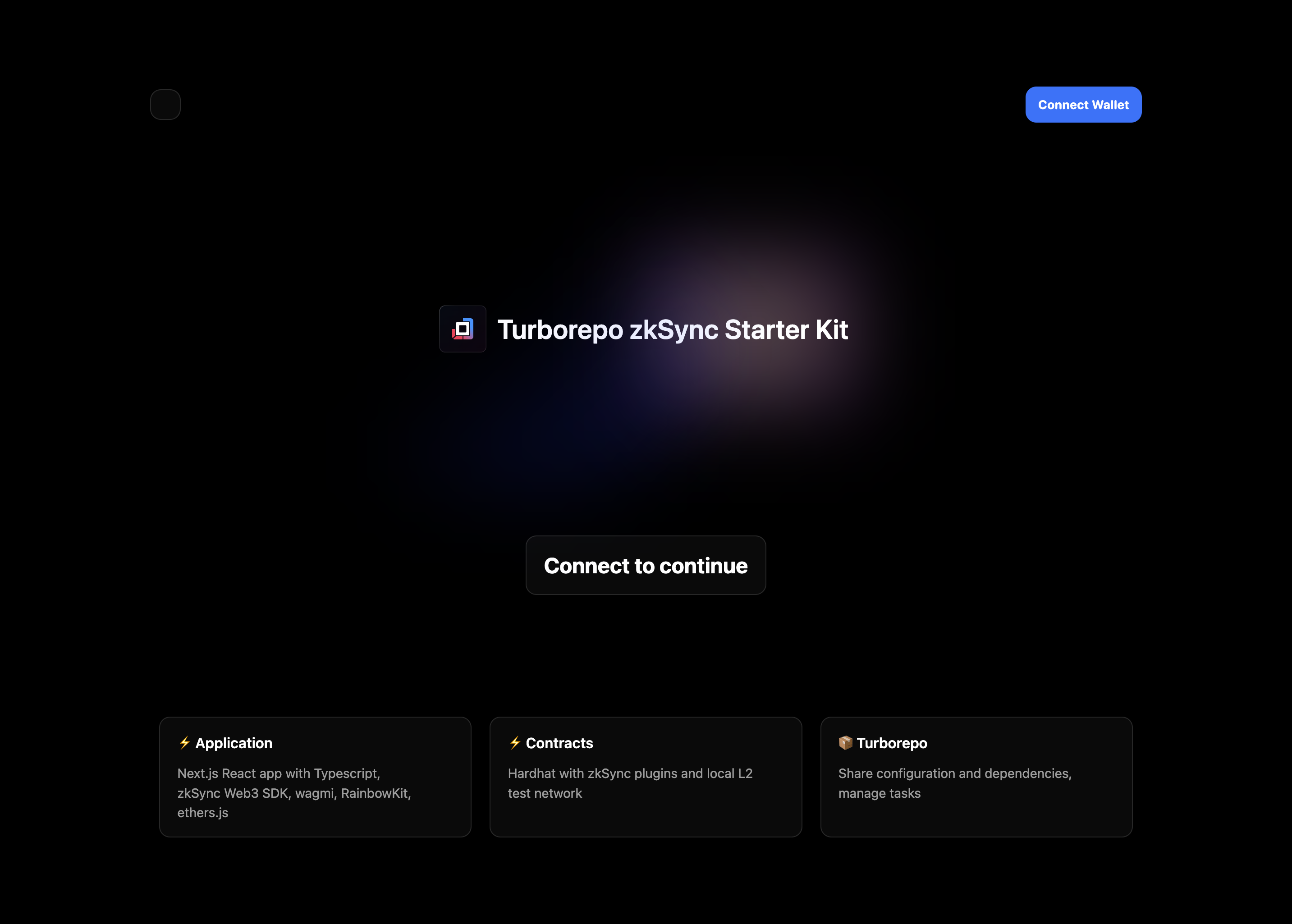 GitHub - ewerx/zksync-starter: ⚡ A monorepo starter kit for building zkSync apps