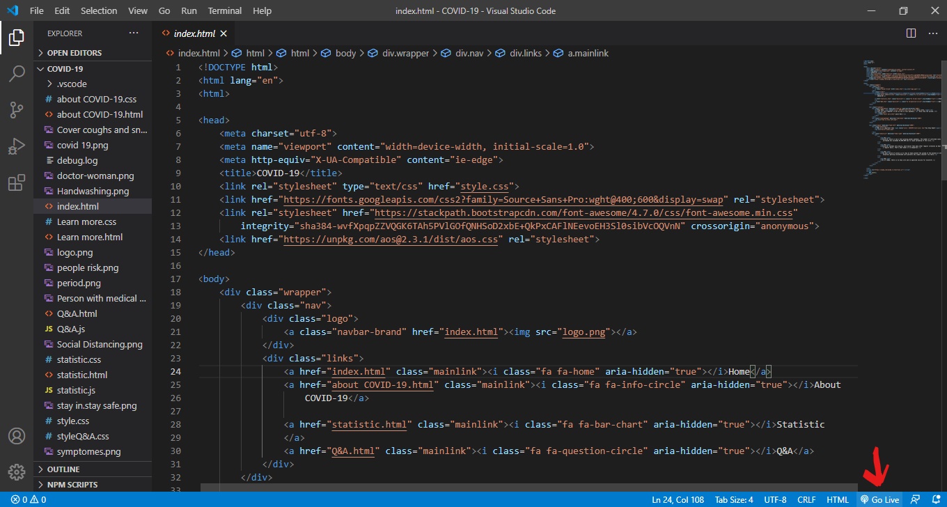 GitHub - meriemeloualfi/Projet-SiteWeb-COVID-19: Site Web à propos COVID-19