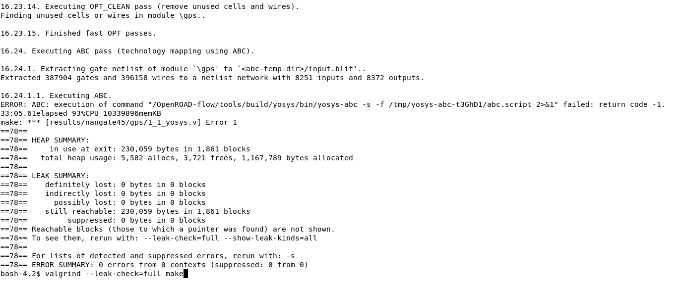 Error: ABC execution of command "(...)/yosys-abc -s -f (...)/abc.script 2>&1" failed: return ...
