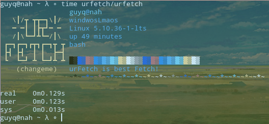 GitHub - guy-black/urfetch: wee lil system info tool