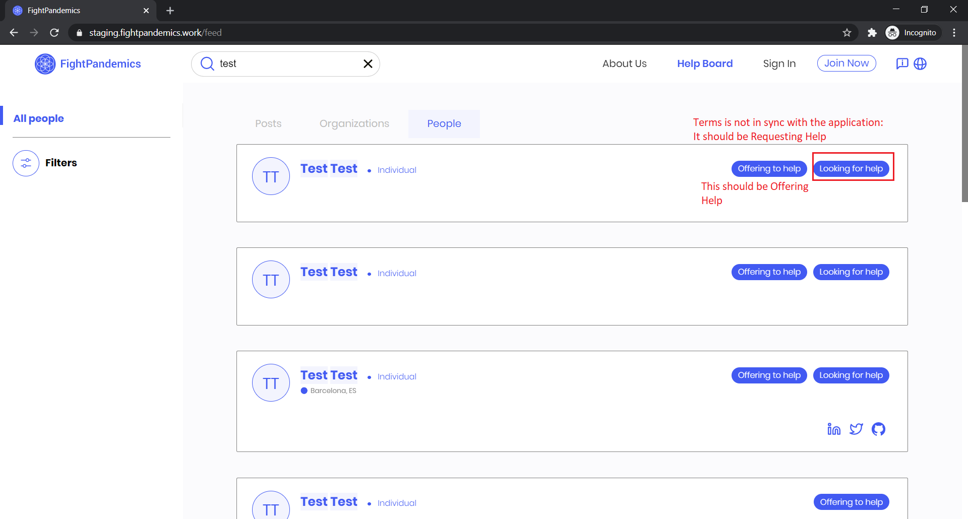 Desktop: The search textbox need to be aligned with post and other UI ...