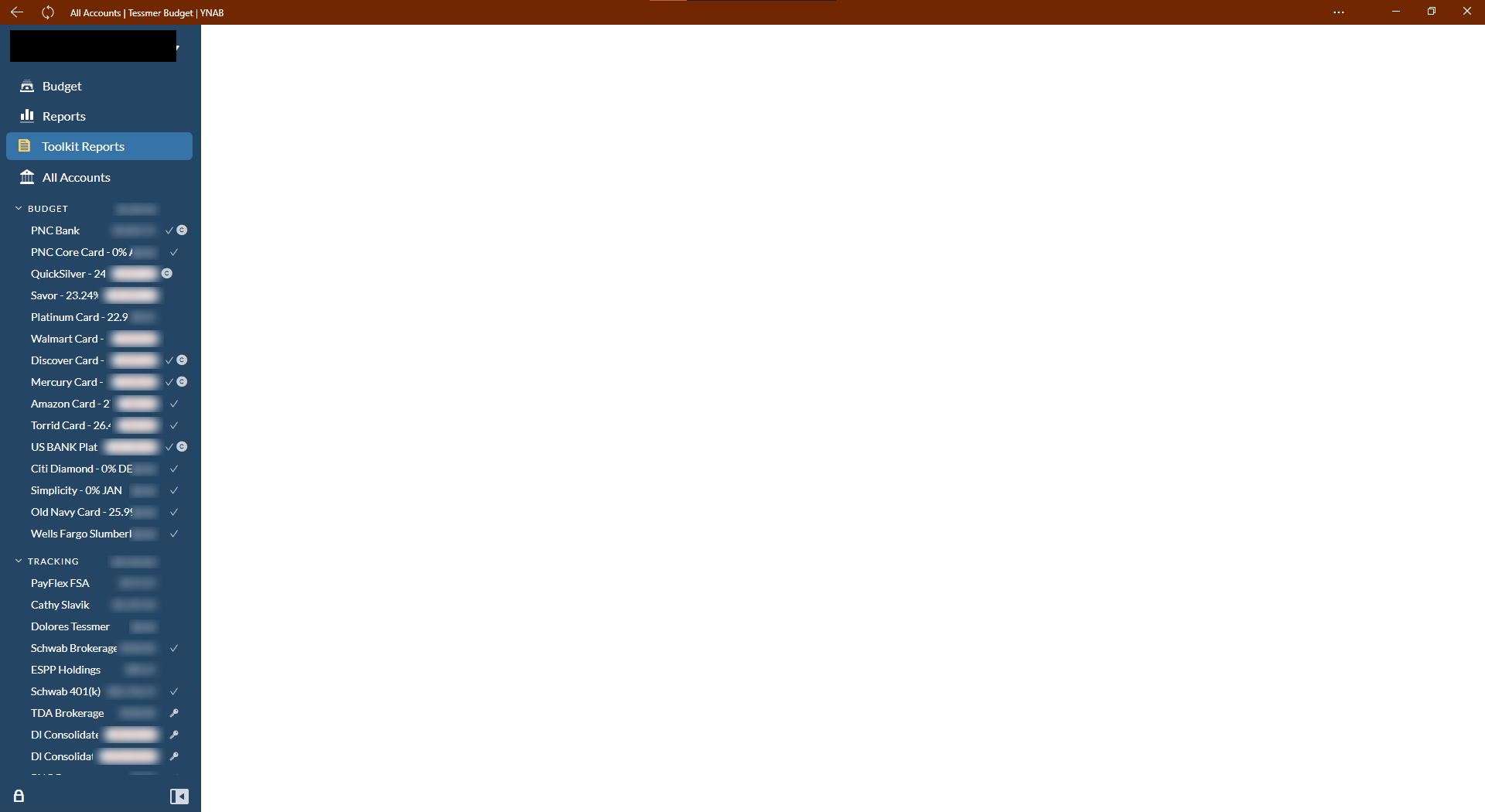 [BUG] Blank screen when selecting Toolkit Reports · Issue #2304 · toolkit-for-ynab/toolkit-for ...