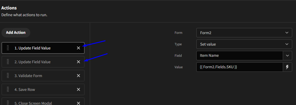 [budi 7274] Stopping The Execution Of The Action On The Button After The Update Field Value