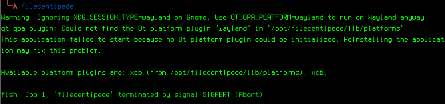 Arch Linux Gnome Wayland Issue · Issue 686 · Filecxxfilecentipede