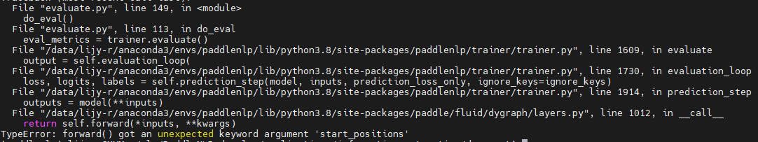 [Question]: 评估脚本报错 evaluate.py · Issue #6022 · PaddlePaddle/PaddleNLP · GitHub