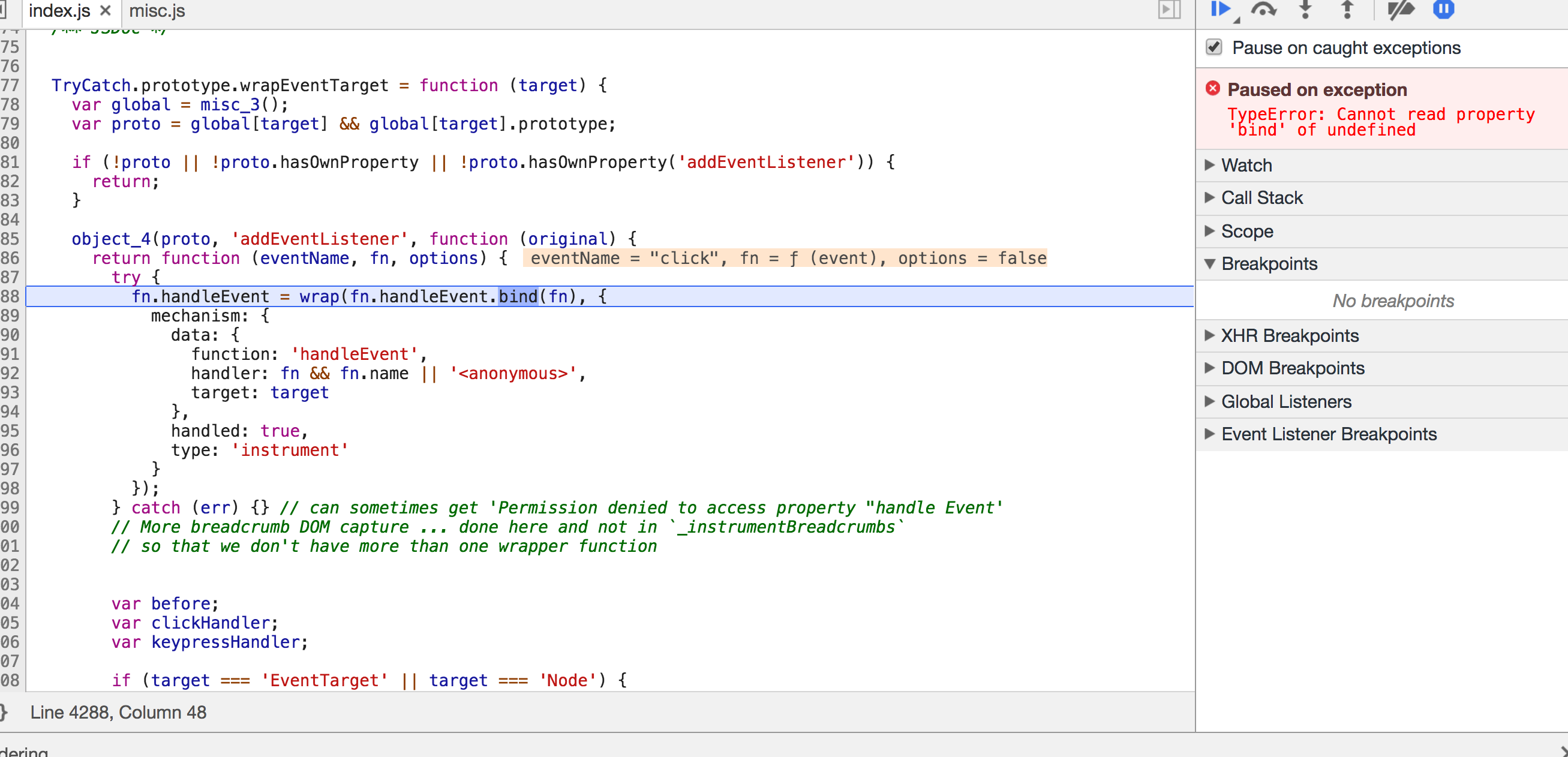 Sentry Crashes When Undefined Is Passed As An Event Listener · Issue 1570 · Getsentrysentry