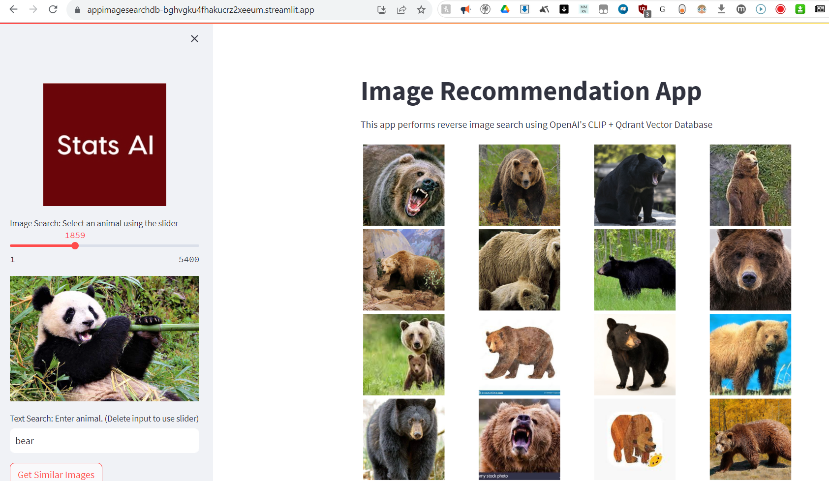 GitHub - StatsAI/streamlit_image_search_db