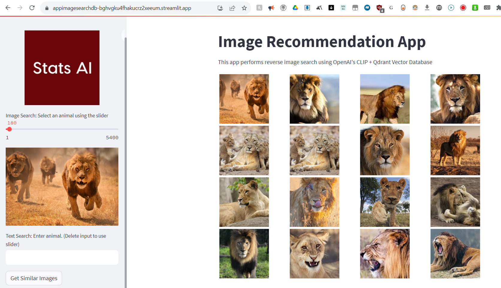 GitHub - StatsAI/streamlit_image_search_db