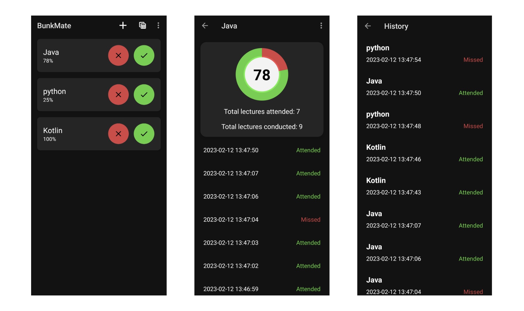 GitHub - prateekthakur272/bunkmate-attandance-tracker: Track daily collage lecture attendance