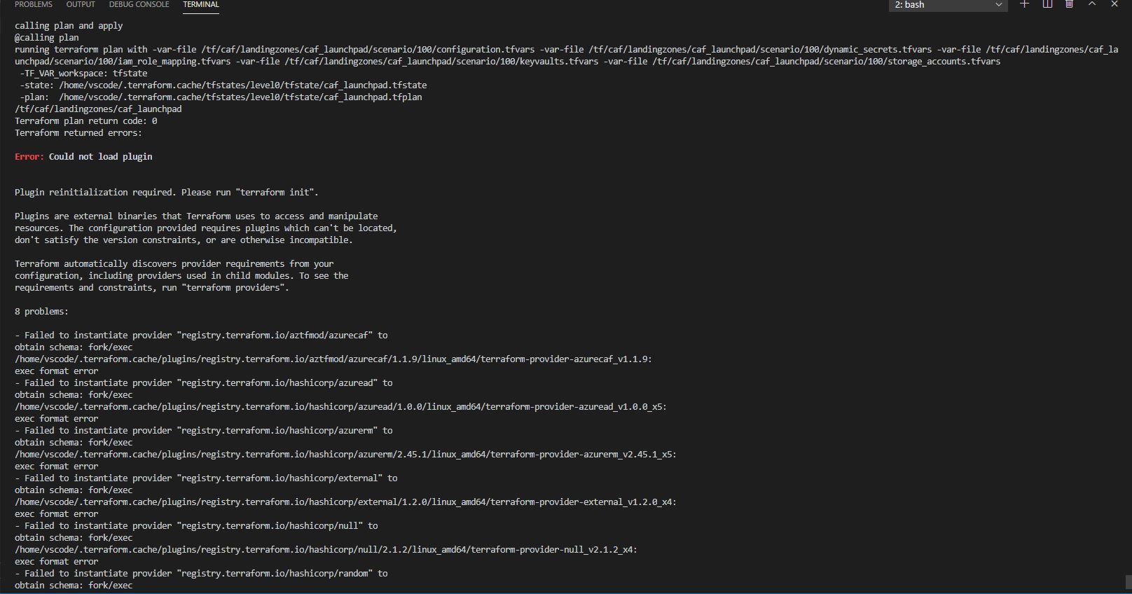[error]Error on or near line 449: Error running terraform plan; exiting with status 2000 · Issue ...