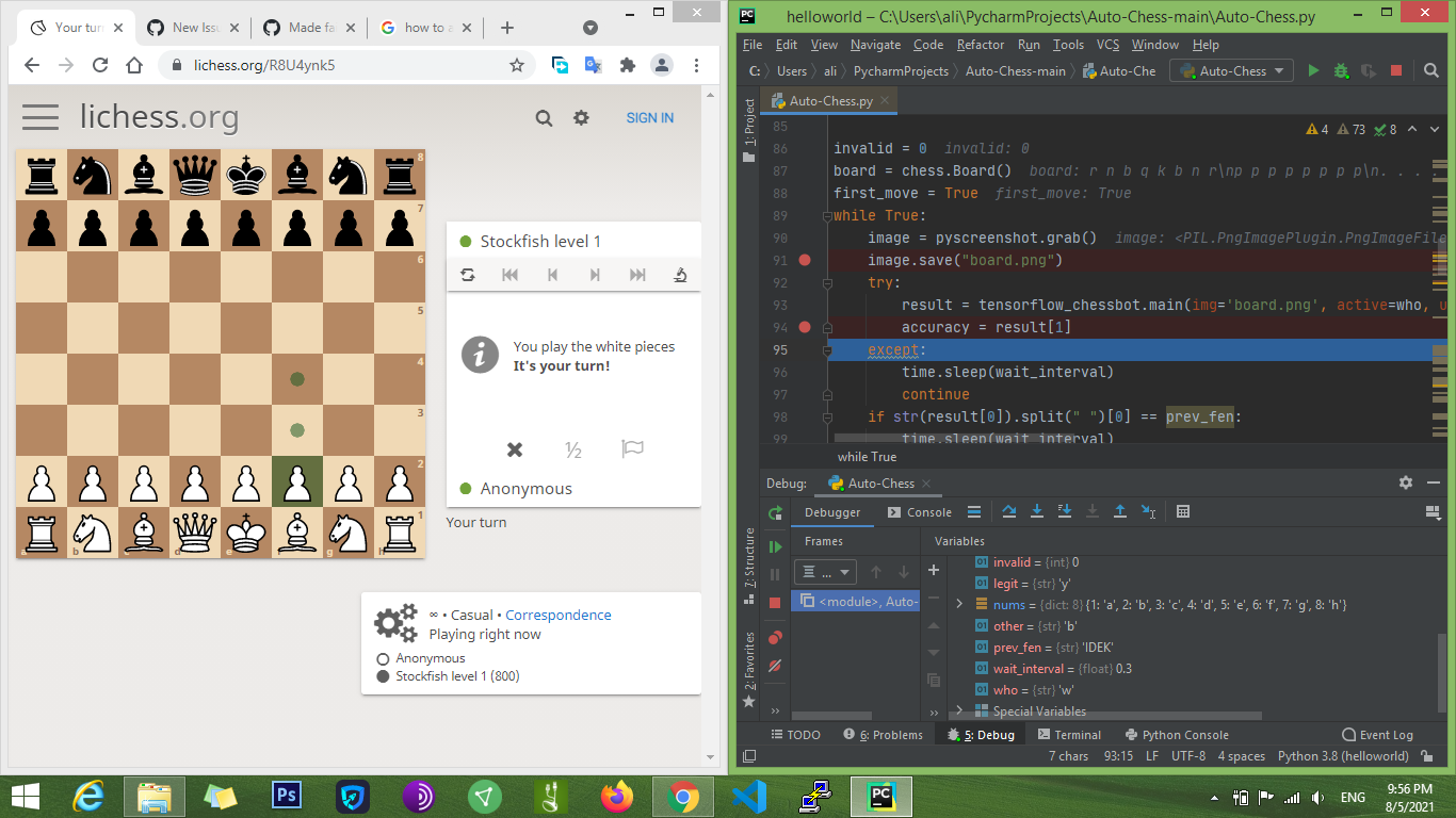 stuck in pyscreenshot.grab() · Issue #1 · FirePlank/Auto-Chess · GitHub
