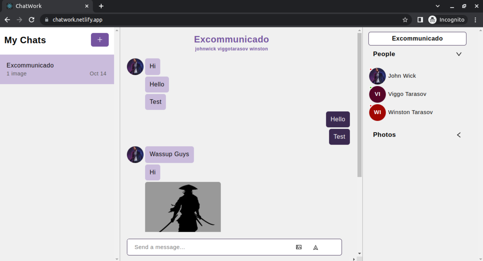 GitHub - glunkad/ChatWork: Web App built using with React JS and Chat Engine!