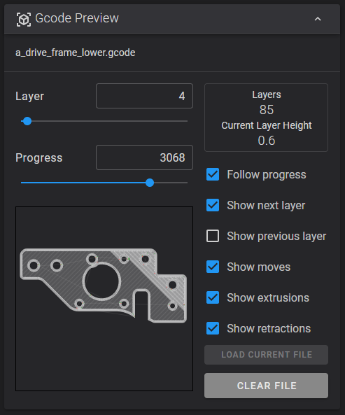 Move the g-code preview view options to drop down settings button like other panels · Issue #690 ...