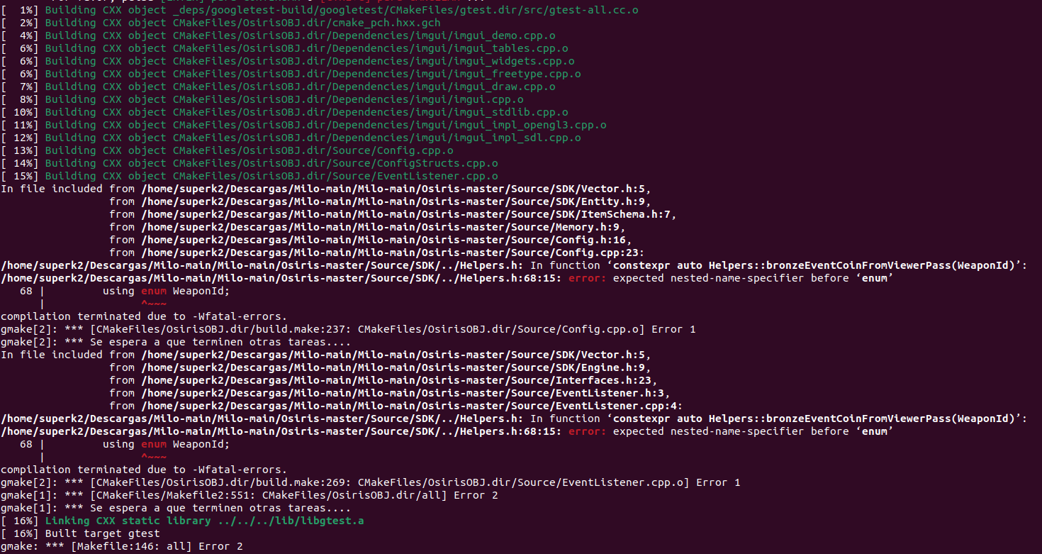 [Solved] Error Compiling OSIRIS in Linux - Ubuntu 22.04 LTS · Issue #3869 · danielkrupinski ...