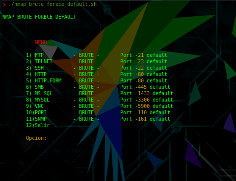GitHub - Anonimo501/nmap_brute_forece_default