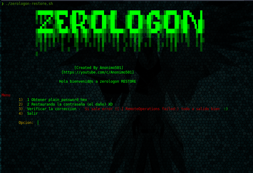 GitHub - Anonimo501/zerologon-restore